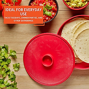 IMUSA Tortilla Warmer, 9", Red