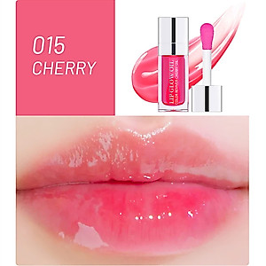 MAEPEOR Hydrating Lip Glow Oil 10 Colors Moisturizing Lip Oil Gloss Non-sticky Transparent Lip Gloss Long Lasting Nourishing Tinted Lip Balm with Big Brush Head (IColors 15)