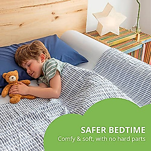 BANBALOO | Bamboo Bed Bumper for Toddlers - Premium Model | XL Bed Barrier with Mattress Cover | Toddler Bed Bumper | Easy Setup and Quick Installation | Queen, King, Twin, Full-Size Bed | Foam