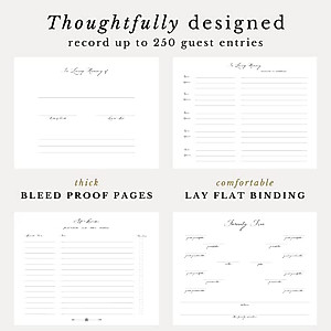 Funeral Guest Book - Elegant in Loving Memory Memorial Service Guest Book for Funeral with Matching Share A Memory Table Stand - 250 Guests Entries with Name & Address, Hardcover (Black)