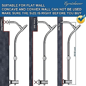 High Pressure Handheld/Rain 3-way Shower Head Combo with 26" Adjustable Drill-free Stainless Steel Slide Bar, 10-Mode Handheld Shower Head & 7.48" Rain Shower Head with 5ft Hose - Polished Chrome
