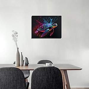 TISHIRON Animals 5D Diamond Art Painting Full Drill Sea Turtle Diamond Art for Adults Diamond Kits Painting Kits for Adults Beginners Gem Art Painting Crafts for Home Wall Decor 12"x16"