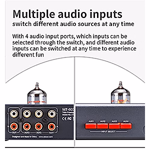 Linsoul XDUOO MT-603 12AU7 Tube Pre-Amplifier with 4 AUX Audio Inputs