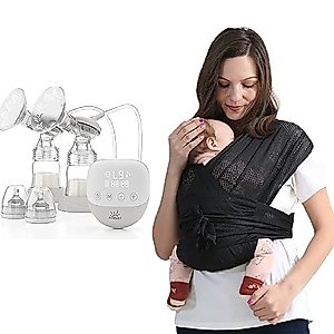 MOMTORY Electric Breast Pump, Double Breast Pump for Breastfeeding, Portable Breast Pump, Wireless Breast Pump, No Leak, Rechargeable Milk Pump, Without Noise YD-1130S 1.0 Count