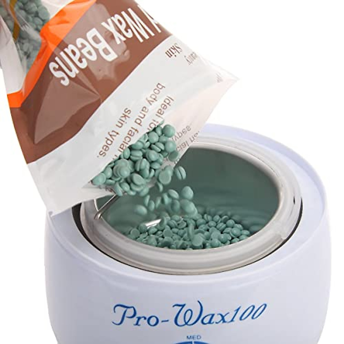 Bonjanvye Hard Wax Beans 500g Hair Removal Wax 17 oz Leg Wax-Glitter Gold