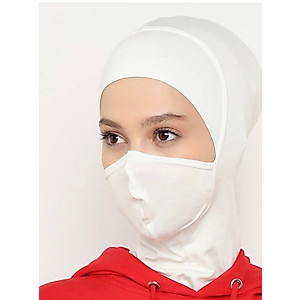 ISLAMIC, Muslim, Hijab, Ninja, INSTANT TURBAN COTTON LIGHT WEIGHT SLIP ON CAP (CREAM)