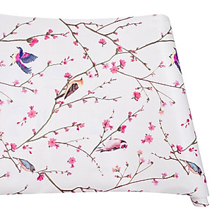 Yifely Peel & Stick Shelf Liner Removable Shelving Paper for Covering Apartment Old Nightstand Closet, Peach Birds, 17.7 Inch by 9.8 Feet