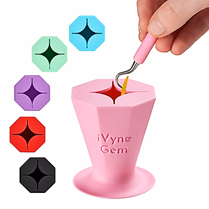 iVyne Gem - Suctioned Vinyl Weeding Scrap Collector and Holder for Weeding Tools for Vinyl (Pink)