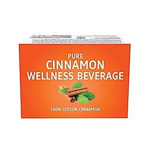 Pure Ceylon Cinnamon Brew – 100% Organic Pure CEYLON CINNAMON TEA Bags (40 Sachets – Pack of 2 – 20 COUNTS PER PACK | CAFFEINE-FREE)