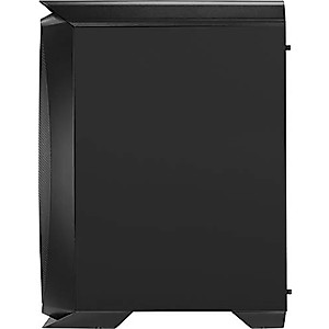 Gaming PC Case Mid-Tower Chassis by AeroCool, AeroOne Eclipse Black, Tempered Glass Panel, 4X RGB Fans, 2X USB 3.0, ATX Desktop Case