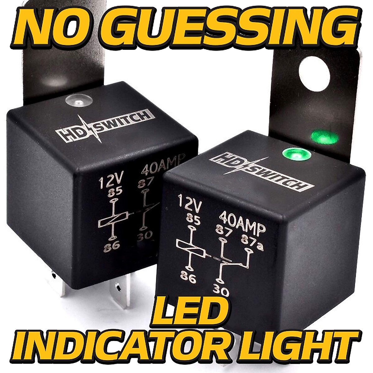 HD Switch (3 Pack 12V 40A Waterproof Relay Replaces Husqvarna AYP Craftsman 539102914, 539 10 29-14 w/LED Indicator Light & Dielectric Grease