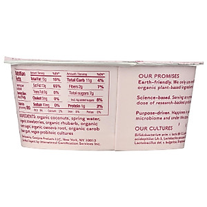 Cocojune Organic Strawberry & Rhubarb, Pink, 4 Ounce (Pack of 1)