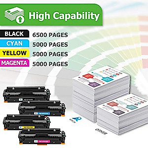 Aztech Compatible Toner Cartridge Replacement for HP 410X CF410X 410A Color Pro M477fdw M477fnw M477fdn M452dn M452dw M452nw CF411X CF412X CF413X Printer (Black Cyan Yellow Magenta, 4-Pack)
