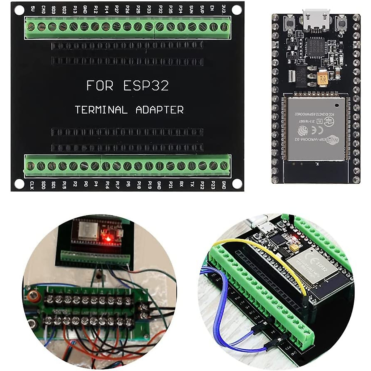 Adeept 2PCS ESP32 Breakout Board GPIO 1 into 2 Compatible with 38 Pins ESP32S ESP32 Development Board ESP-WROOM-32