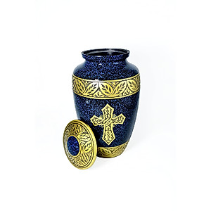 Cross URN Human Ashes Urn | Urn for pet | Aluminum Cremation Urns for Ashes & Mortal Remain | Urn for Human Ashes | Ashes Keepsake urn | Cinerary Urns Burial Urns | Pet Urn | Memorial Urn