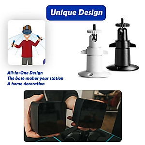 Annrybor Wall Mount 1/4 Screw Mini Bracket for HTC Vive/Valve Index/Vive PRO Base Station, Universal Metal Wall Mount Bracket for VR Rift Sensor