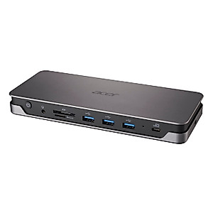 Acer USB Type-C Gen 1 Dock 2 x HDMI 2.0 Ports 1 x Display Port 3 x USB 3.1 Gen1 Ports Ethernet SD Card Reader Up to 2TB Requires One USB 3.1 Type-C on Computer