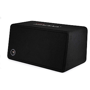 Kicker Comp R 12 Inch Dual Subwoofer in Vented Enclosure Package with 46CXA8001 Amplifier and Wire kit