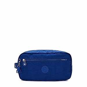 Kipling Women’s Agot Toiletry Bag, Lightweight Travel Organizer, Nylon Cosmetics Kit, Deep Sky Blue
