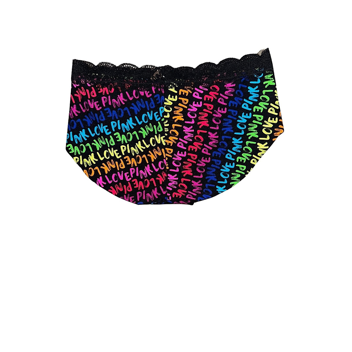 Victoria's Secret Pink No Show Hipster Underwear/Panty Multicolor New (US, Alpha, X-Large, Regular, Regular, Multicolor/Black)
