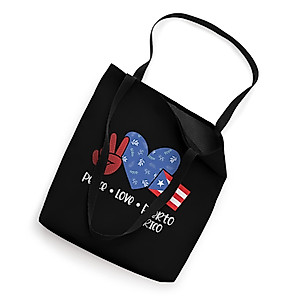 Peace Love Puerto Rico Puerto Rican Flag Tote Bag