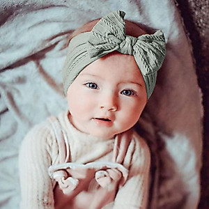 10 PCS Baby Headbands Nylon Hairbands with Bows for Newborn Infant Girl Toddler Kids Handmade Hair Accessories