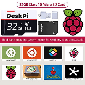 GeeekPi Raspberry Pi 4 4GB Kit, Retroflag PiStation Case with 5V 3A Power Supply, 32GB Card, 2PCS USB Wired Controllers, HDMI Cable, Case with Fan for Raspberry Pi 4B (4GB RAM)