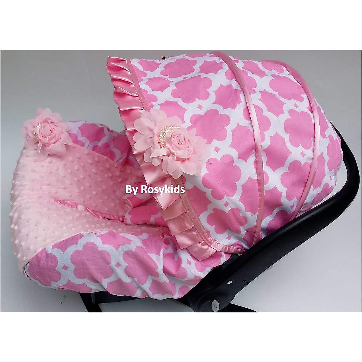 Rosy Kids Infant Carseat Canopy Cover 3 Pc Whole Caboodle Baby Car Seat Cover Kit C031200