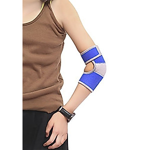Kids Adjustable Elbow Support Brace Compression Arm Elbow Protector Pad Non-slip Sport Elbow Wrap Sleeve Arm Guard Strap Band for Arthritic Pain Relief, Injury Rehabilitation
