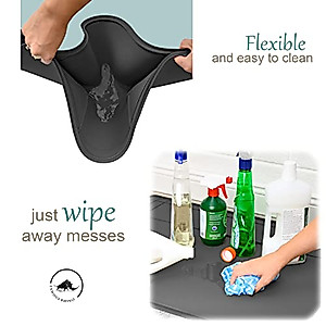 Famous Rhino - The Original Under Sink Mat - Silicone Waterproof mat, Adjustable, Easy to Clean, Kitchen cabinet liner, Disifenction Surface - 34" x 22" or smaller