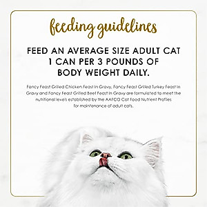 Purina Fancy Feast Grilled Wet Cat Food Poultry and Beef Collection Wet Cat Food Variety Pack - (30) 3 oz. Cans