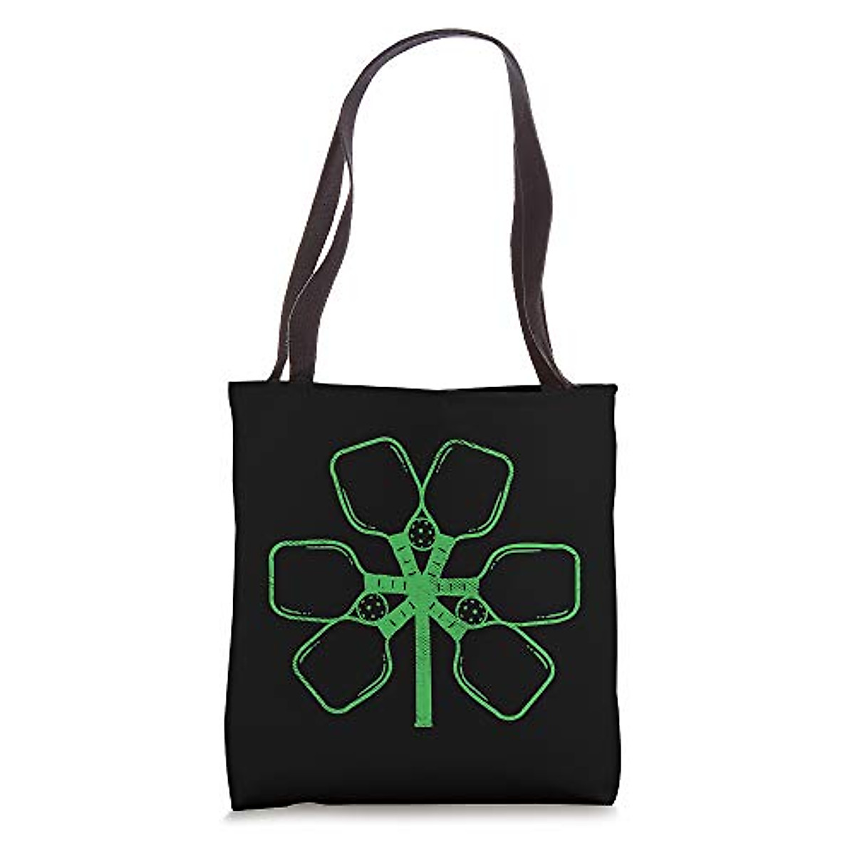 Pickleball Shamrock Clover Fun St Patricks Day Player Coach Tote Bag