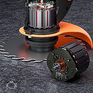 YRCWZF 6000rpm 1800W Telescopic Garden Strimmer, Powerful Telescopic Garden Lawn Edge Mower with Fast Charger & Three Kinds Spare Blades