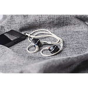 FiiO FH5 Best Over The Ear Headphones/Earphones Detachable Cable Design HiFi Quad Driver Hybrid (1 Dynamic + 3 Knowles BA) in-Ear Monitors for iOS and Android Computer PC Tablet