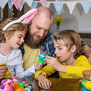 30 Pcs Prefilled Easter Eggs with Mini Animal Finger Puppets Toys for Toddlers and Kids Pre Stuffed Cool Stuff Fillers for Easter Egg Hunt Easter Basket Stuffers Small Cute Farm Animal Prize Supplies