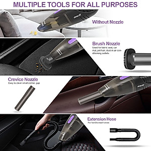 Shop-Vac 5 Gallon 2.0 Peak HP Wet/Dry Vacuum+Shop·AIR Car Vacuum Cordless, Purple