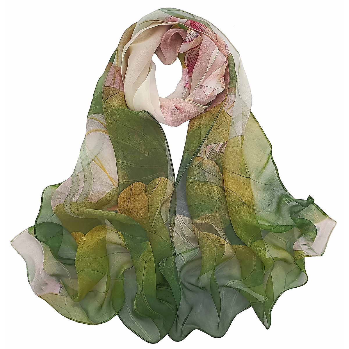 Acotavie Scarfs for Women Lightweight Print Floral Pattern Scarf Fashion Scarves Sunscreen Wraps Shawls (U&62)