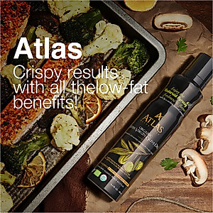 Organic Extra Virgin Olive Oil Spray, Polyphenol Rich Moroccan Oil, Cooking Spray Non Stick, Cold Pressed EVOO Oil, Hydroxytyrosol Keto Olive Oil, 5.4 fl oz. Bottle, Pack of 3