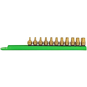 Mayhew Tools 16003 Titanium-Coated Low-Profile Dual Drive Set, Torx, 11-Piece