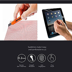 RED SHIELD Universal Screen Protector 13" for Tablet, Set of 3, Smartphone Smartwatch Gaming Device & GPS, High Definition Crystal Clear Anti-Scratch Anti-Fingerprint Film, Easy Cut with Guidelines
