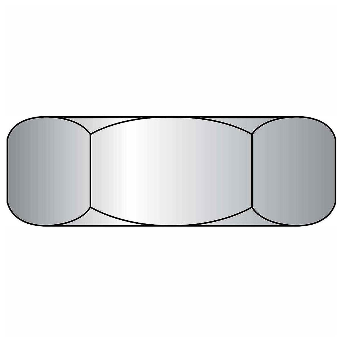 Nylon Insert Lock Nut, 2-56, Low Carbon Steel, Zinc, UNC, 100 Pack