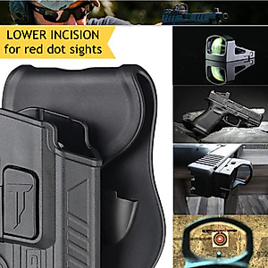 Ruger Max 9 Holster, OWB Holster for Ruger Max-9 9mm Luger - Adjustable Tension & Cant | Index Finger Released | Autolock | Outside Waistband Carry | Matte Finish - Right Handed