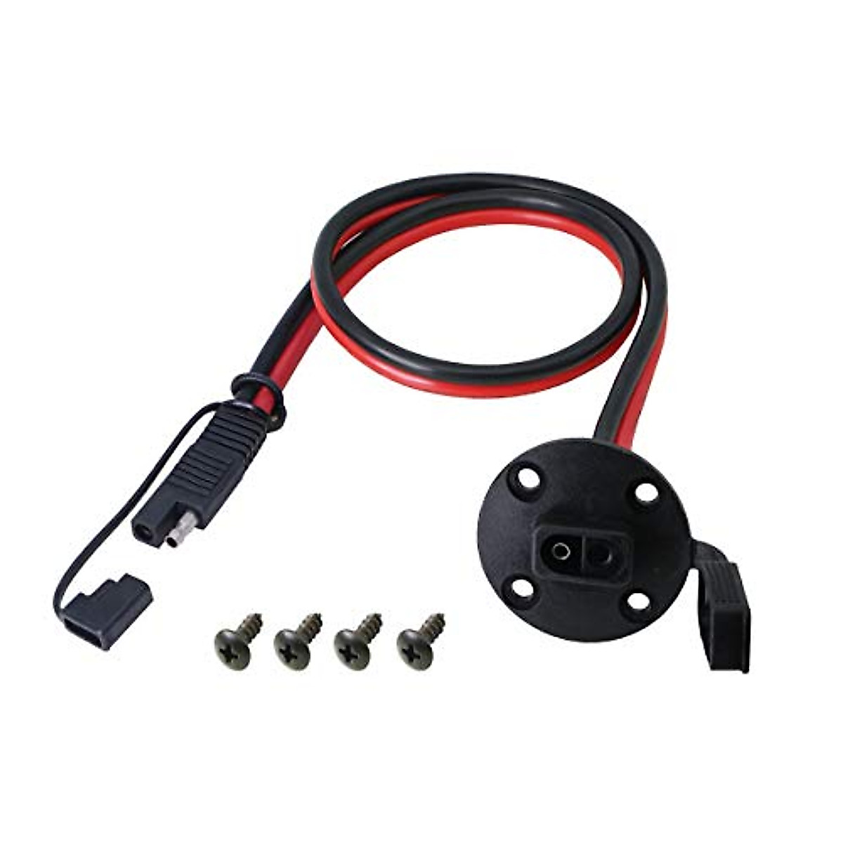 CERRXIAN 60cm 10 AWG SAE to SAE 2 Pin Quick Disconnect with Cap Power Automotive Panel Extension Cable with Screw Holes for Solar Panels Battrey