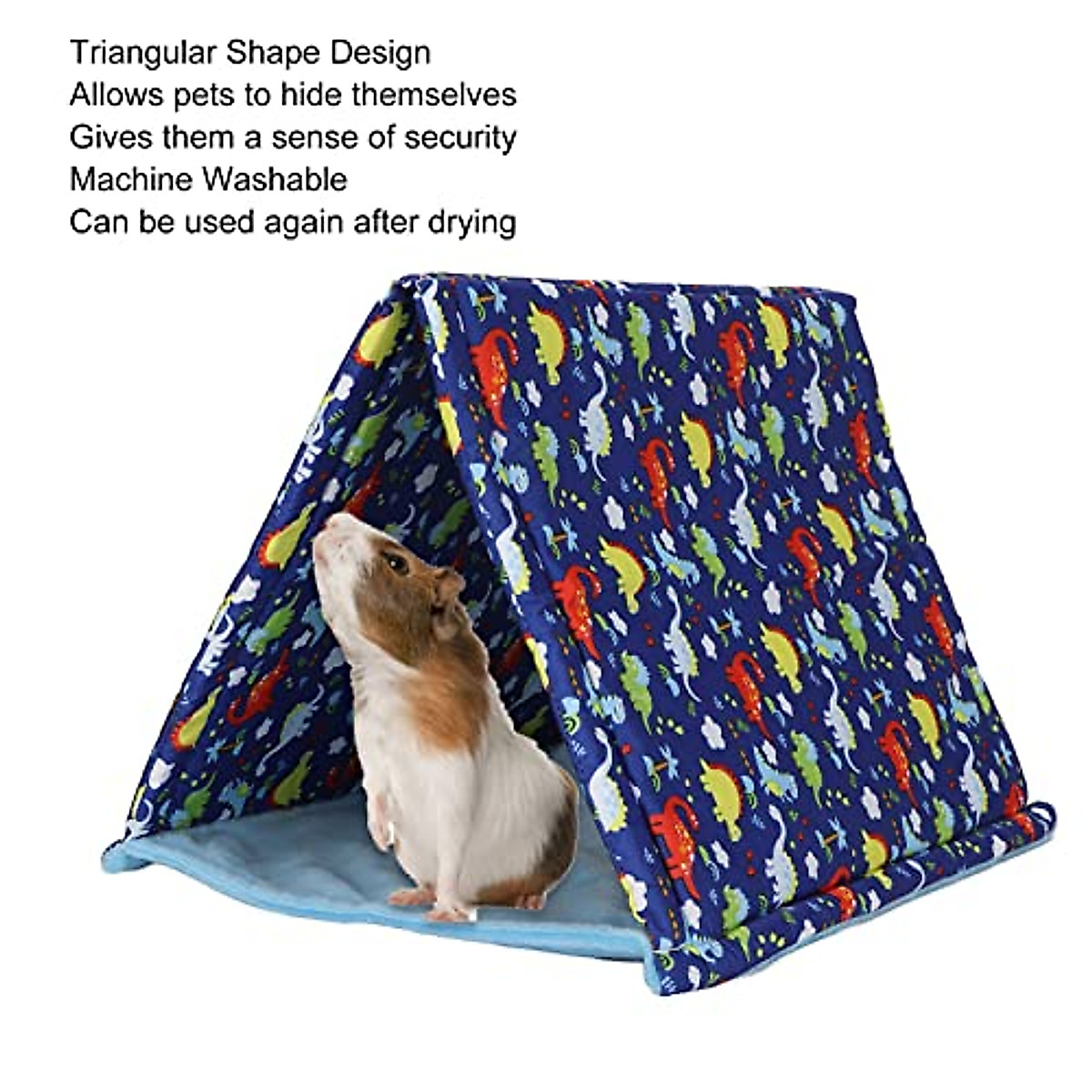 Reptile Sleeping Bed, Soft Warm Cartoon Pattern Lizard Hideout Tent for Pet Reptile Guinea Pig