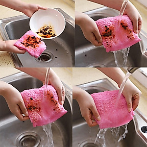 Dish Cloths for Washing Dishes Dish Cloths 10 Piece Kitchen rag, Wood Fiber Kitchen Restaurant, no Odor, Reusable rag, rag, Size: 10.23in * 10.23in,