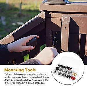 DOITOOL Laptop Accessories PC Accessories Computer Standoffs Screws Assortment Kit with Screwdriver Brush and Tie for Hard Drive Computer Case Motherboard Fan Electronic Case Pc Accessories