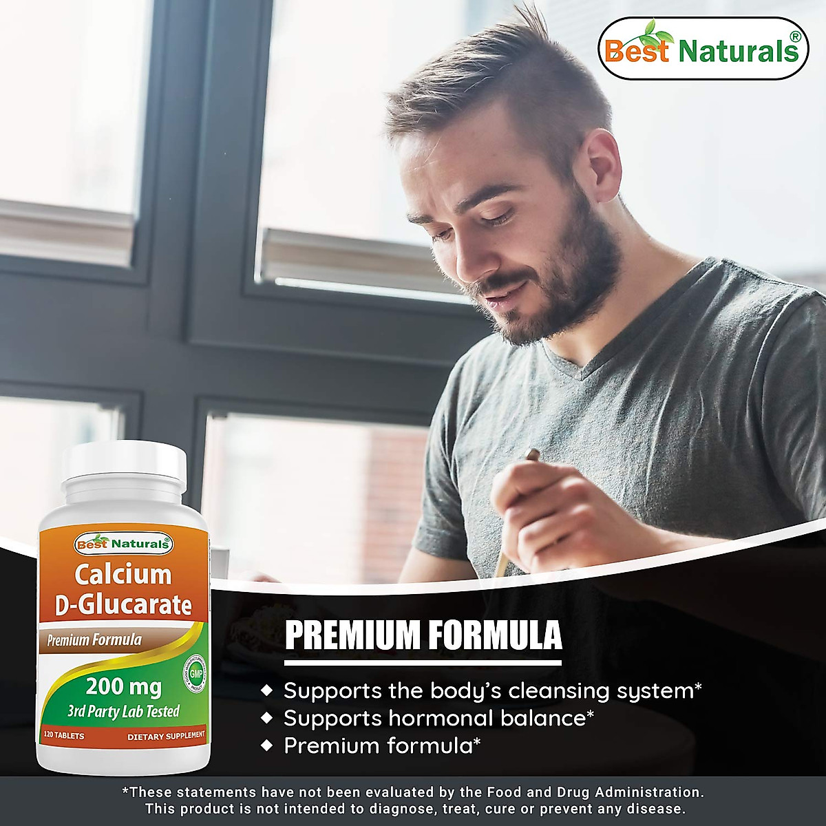 Calcium D-Glucarate 200 mg & DIM Supplement 100 mg