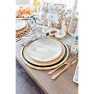 Mud Pie, White, 10.25" x 5.5" Oyster Shaped Triple Dip and Serving Set