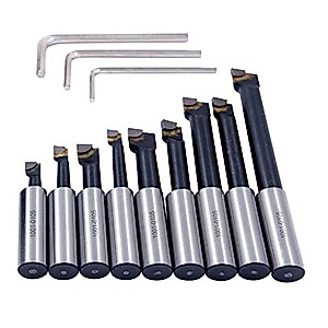 HHIP 1001-0105 3 Piece Boring Tool Set (2 Inch Head & MT3 & 1/2 Inch)