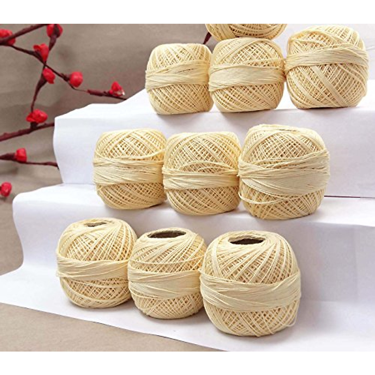 S2J Embroidery Yarn Cotton Crochet Thread Lot of 10 Pcs Knitting Tatting Ball